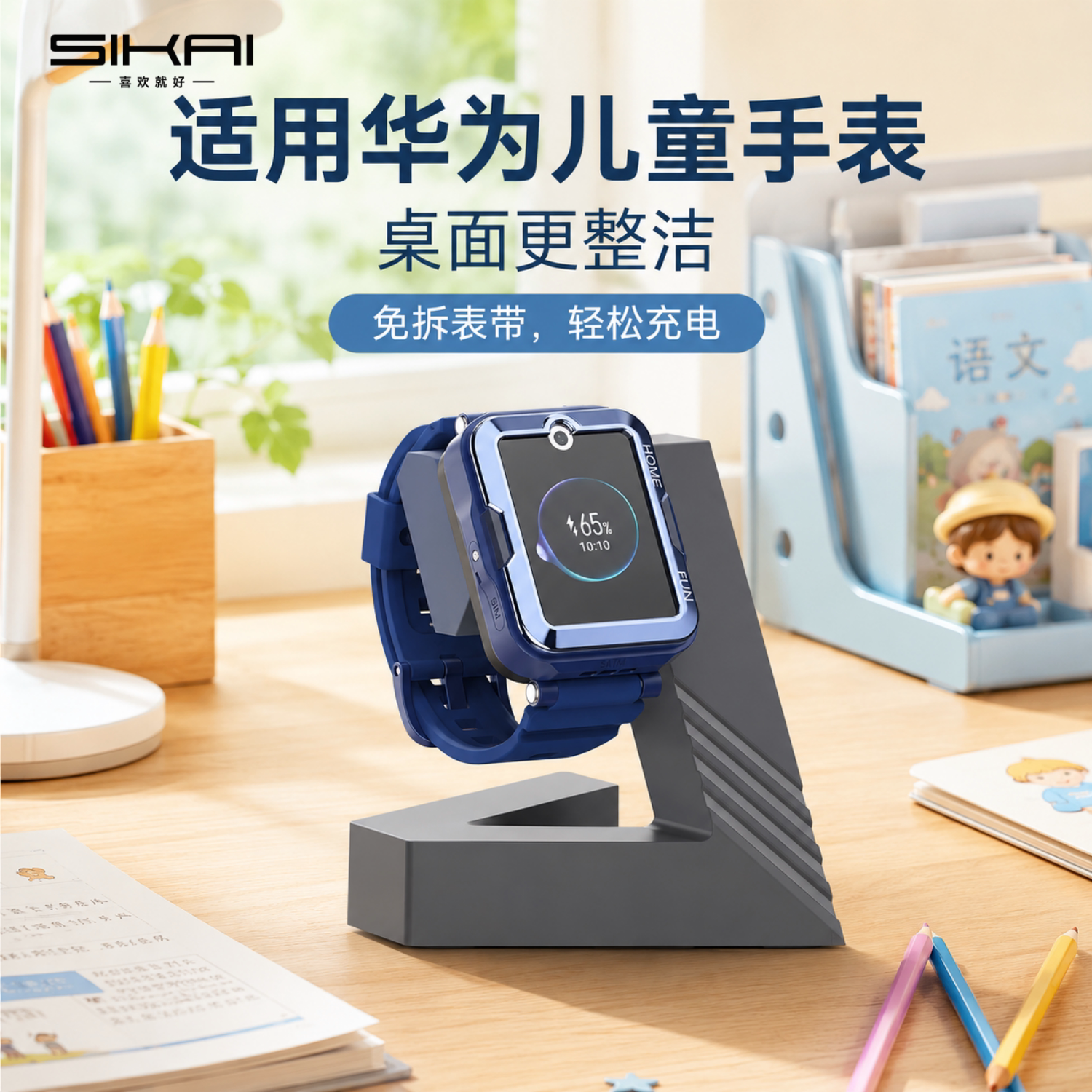 适用华为儿童手表5pro充电器支架5X/4pro充电头底座新耀版活力版充电支架