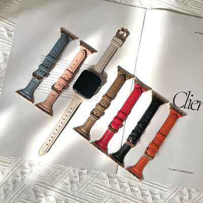 适用表带苹果iwatch小蛮腰真皮