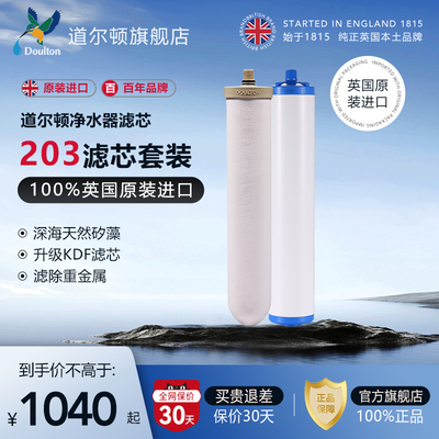 道尔敦DCP203/DIP203滤芯套装天然陶瓷滤芯M12滤芯KDF滤芯6级精滤