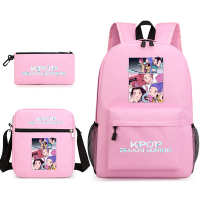 kpop包猎魔女团 demon hunters三件套双肩包男女学生校园大容量书