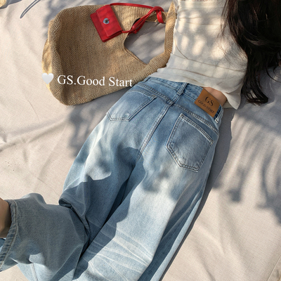 GS.GOOD START-Top1全店自留春夏韩版时髦百搭高阶水洗弯刀牛仔裤