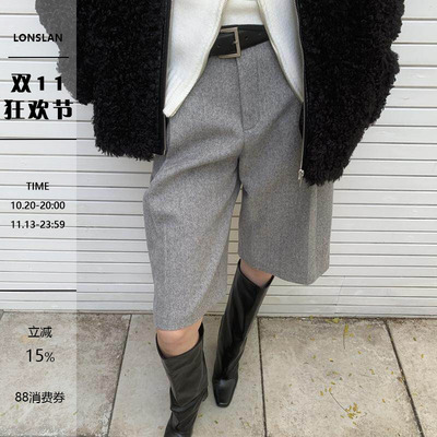 LONSLAN 24WINTER 11/10 20:00NEW羊毛西装中裤