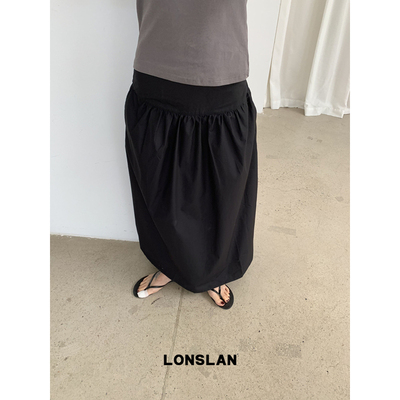 LONSLAN 25SUMMER  宽边收腰半裙伞裙