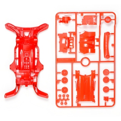 TAMIYA 田宫 迷你四驱车 95250 红色AR底盘+红色板件 四驱车配件