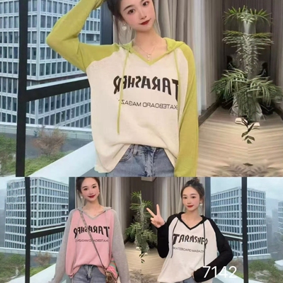 【2.5慧姐大码女装】2026新款拼接上衣SFY7142-