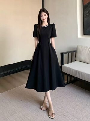 【4.5慧姐大码女装】2026新款重工连衣裙PWW9523-
