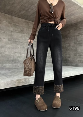 【11.19诗语美美哒】2025新款牛仔加绒裤子RMYY6196-