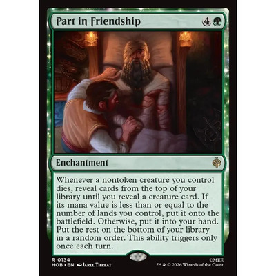 万智牌 像朋友一样告别 Part in Friendship HOB 英文平/闪卡 金