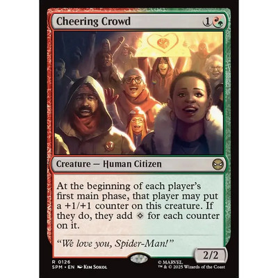 【北境卡牌】万智牌 雀跃群众 Cheering Crowd SPM 英文平/闪卡金