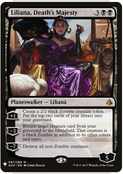 万智牌 亡者女王莉莲娜 Liliana, Death's Majesty MB1 英文平卡