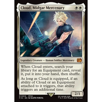 万智牌 米德加佣兵克劳德 Cloud, Midgar Mercenary 英文平/闪卡