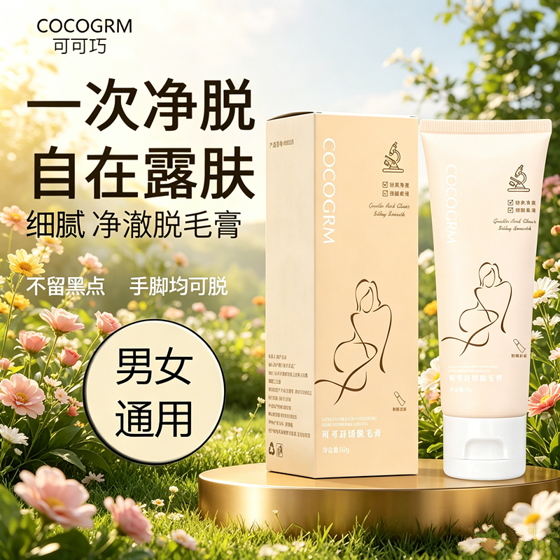 COCOGRM可可巧凝萃舒缓脱毛膏80g腋下手毛腿毛男女快速温和不刺激