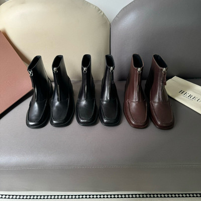 真皮厚底增高休闲鞋复古前拉链