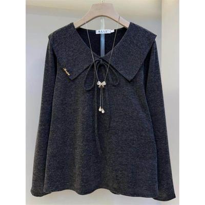 2025冬季新款大码女装洋气宽松显瘦百搭长袖减龄上衣打底衫内搭潮