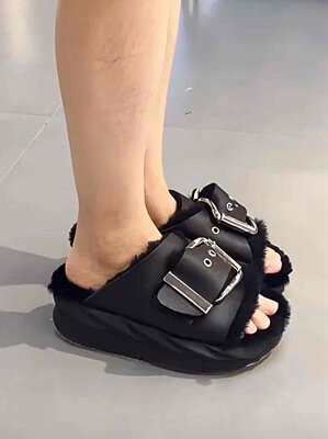 4CCCCEES 羊皮皮毛一体暴走拖鞋