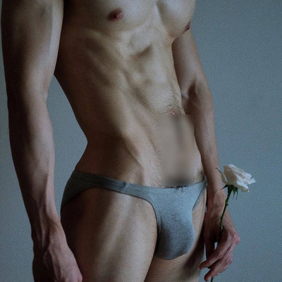 性感男士小三角棉质纯色简约纯色低腰提臀比基尼内裤男薄舒适裤衩