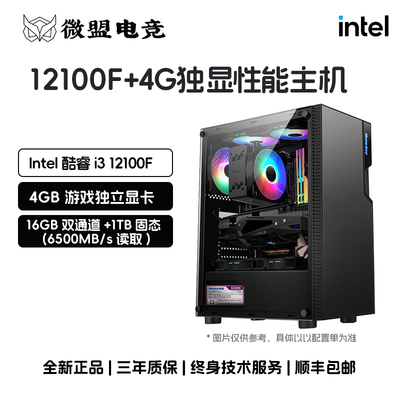 i312100F公游戏电脑主机13100F