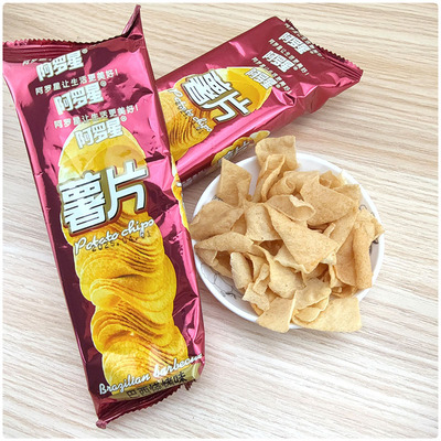 8090后童年回忆休闲零食小吃巴西烧烤味薄片脆片出游解馋小吃薯片