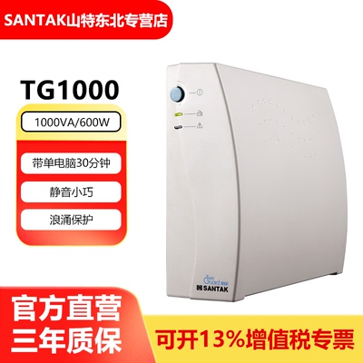 山特UPS不间断电源后备式TG1000/600W家用办公电脑台式机应急延时