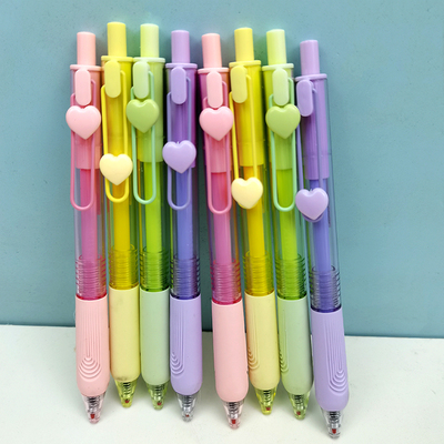 名创优品爱心钢丝夹中性笔