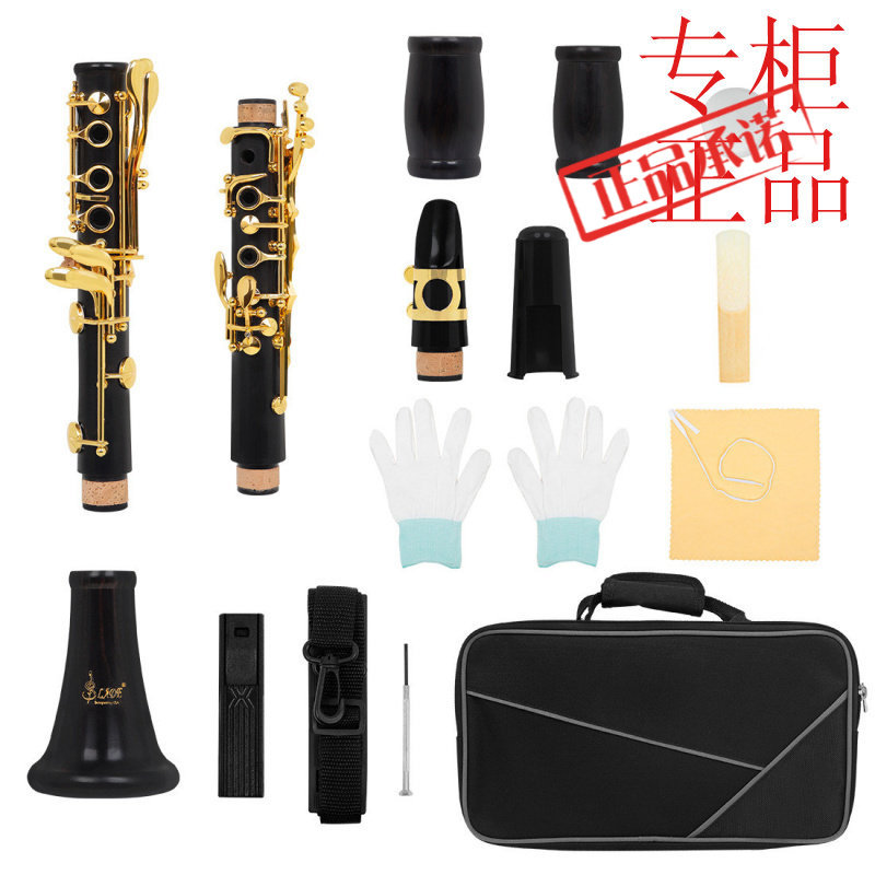 ㊣SLADE高档乌木单簧管黑色金键降B调单簧管成人初学考级演奏黑管