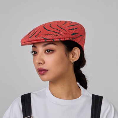 Kangol弧线手绘图案504贝雷帽