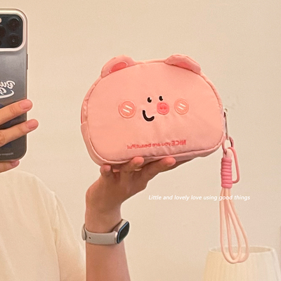 可爱化妆包小型口红收纳包2025新款便携式迷你旅行随身小杂物分区