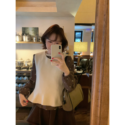 ower April（FA）-百搭针织马甲女套头叠穿精致百搭针织马甲96075