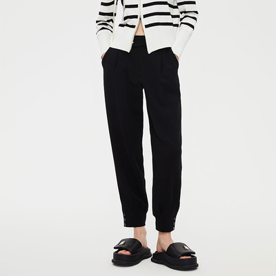 朗香宽松松紧腰收脚口舒适哈伦裤