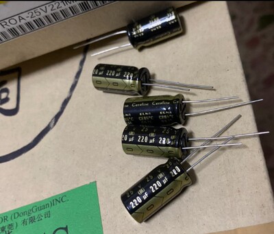 20只=45元 ELNA依娜Cerafine系列25v220uf/25V ROA铜脚电解电容器