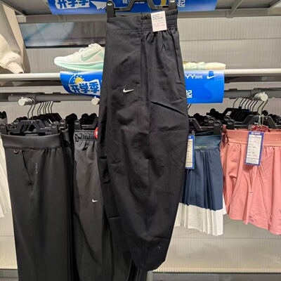 NIKE耐克25秋季新款女子运动休闲宽松梭织透气直筒长裤HV2087-010