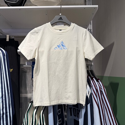 Adidas阿迪达斯女子短袖26夏新款休闲logo圆领半袖运动T恤 KS2872