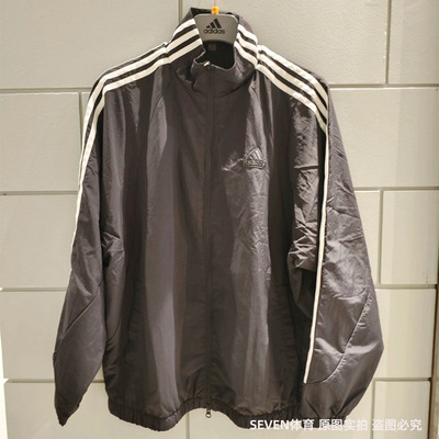 Adidas/阿迪达斯春秋外套男女梭织裤子立领防风运动夹克 JI6646