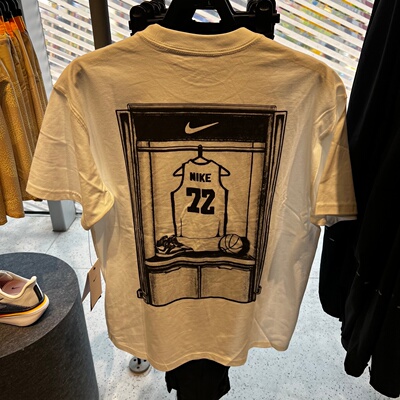 Nike耐克男26夏季新款复古素描印花篮球宽松短袖T恤 II0692-100