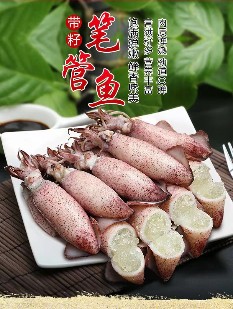 海兔子满籽墨鱼仔新鲜海兔鲜活带籽笔管鱼大乌贼籽乌鱿鱼海鲜水产