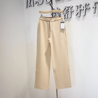 梦舒雅女裤2026夏季N1280C时尚舒适专柜新品职业垂感弹力腰阔腿裤
