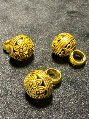 XITI新中式纽扣11mm金色镂空雕花金属珠扣国风女装旗袍服装辅料