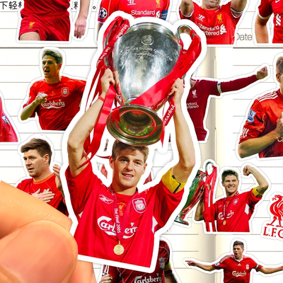 史蒂文杰拉德贴纸高清防水利物浦前足球运动员Steven Gerrard贴画