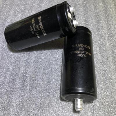 拆机SAMXON台产铝电解电容 100000UF 35V WX 螺丝脚电解电容50X12