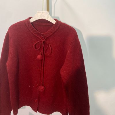 08新款衣女秋冬新学院风提花针织圆领毛针织衫休闲宽松长袖百搭