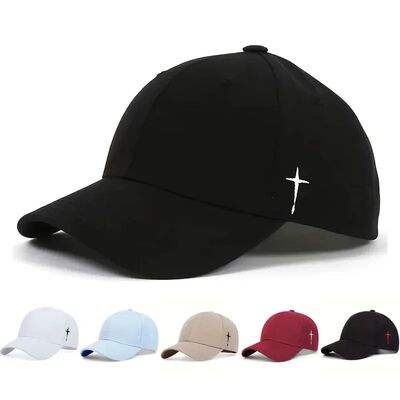 Unisex Simple Cross Embroidery Baseball Caps Spring and Autu