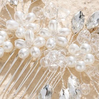 Fashion Crystal Flower Hair Combs Clips Bridal Wedding Hair