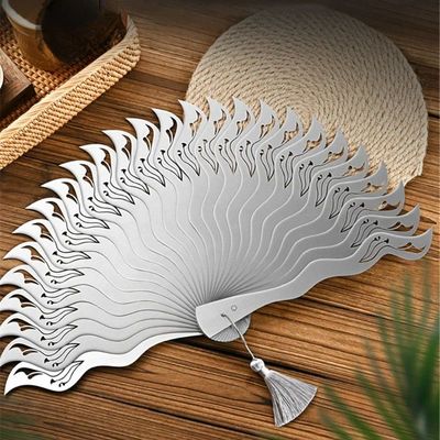 All-metal Fan Kung Fu Flying Feather Blade Steel folding fan