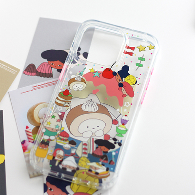 omatl原创草莓冰沙甜品系列 imd光面透明 手机壳适用于苹果iphone