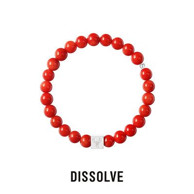 Dissolve红色转运手链男女本命年好运朱砂石手串情人节礼物送女友