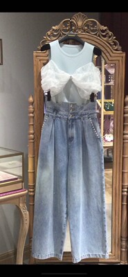 MAXRIENY 专柜正品2023秋款新品牛仔裤子MC88PA548