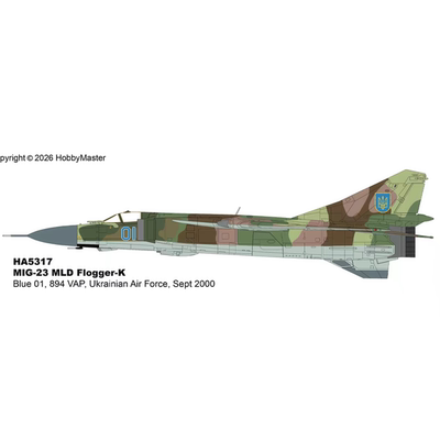 HM收藏家 1/72 乌克兰空军MIG-23MLD Flogger-K飞机模型 HA5317