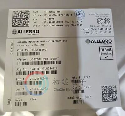 【初芯电子】ACS780LLRTR-100U-T 封装PSOF-7 丝印780 电流传感器