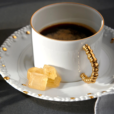 L'OBJET金色家用点缀咖啡杯套装
