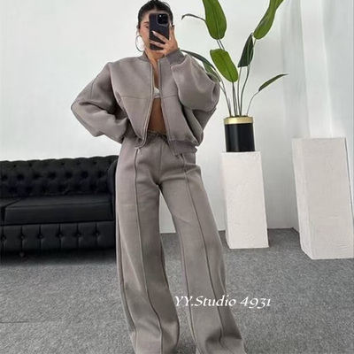 2025秋冬欧美慵懒风辣妹卫衣套装